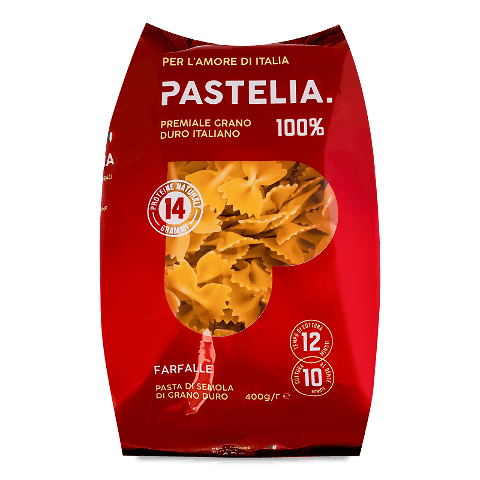 Вироби макаронні Pastelia Бантики, 400г – купити в інтернет-магазині ...