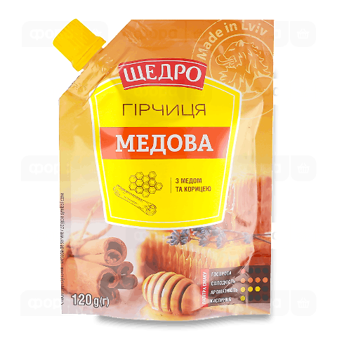Гірчиця «Щедро» «Медова» д/п – купити в інтернет-магазині Фора, ціни на ...