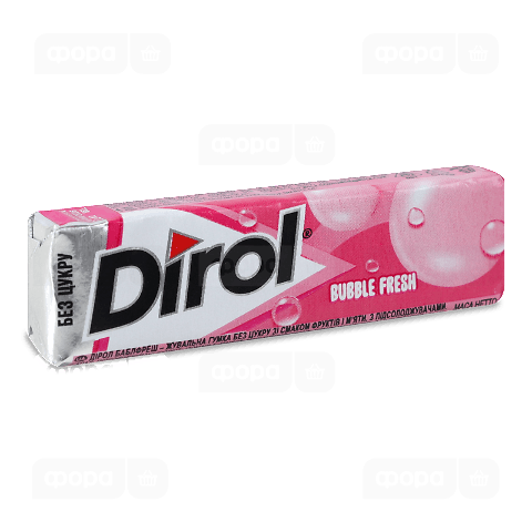 Гумка жувальна Dirol Bubble Fresh зі смаком фруктів та м'яти – купити в ...