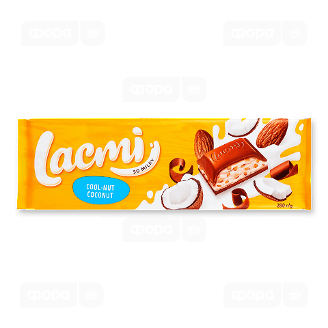 Шоколад молочний Roshen Lacmi мигдаль-кокосовий крем-кульки – купити в ...