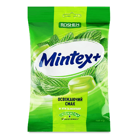 Карамель Roshen Mintex+ Mint зі смаком м'яти та ментолу – купити в ...