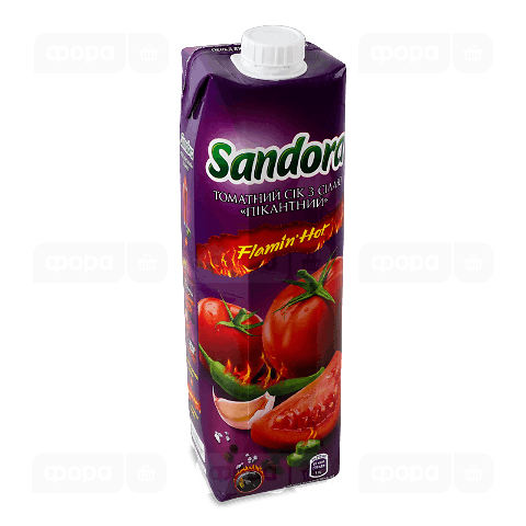 Сік Sandora Flamin Hot Пікантний томатний з сіллю – купити в інтернет ...